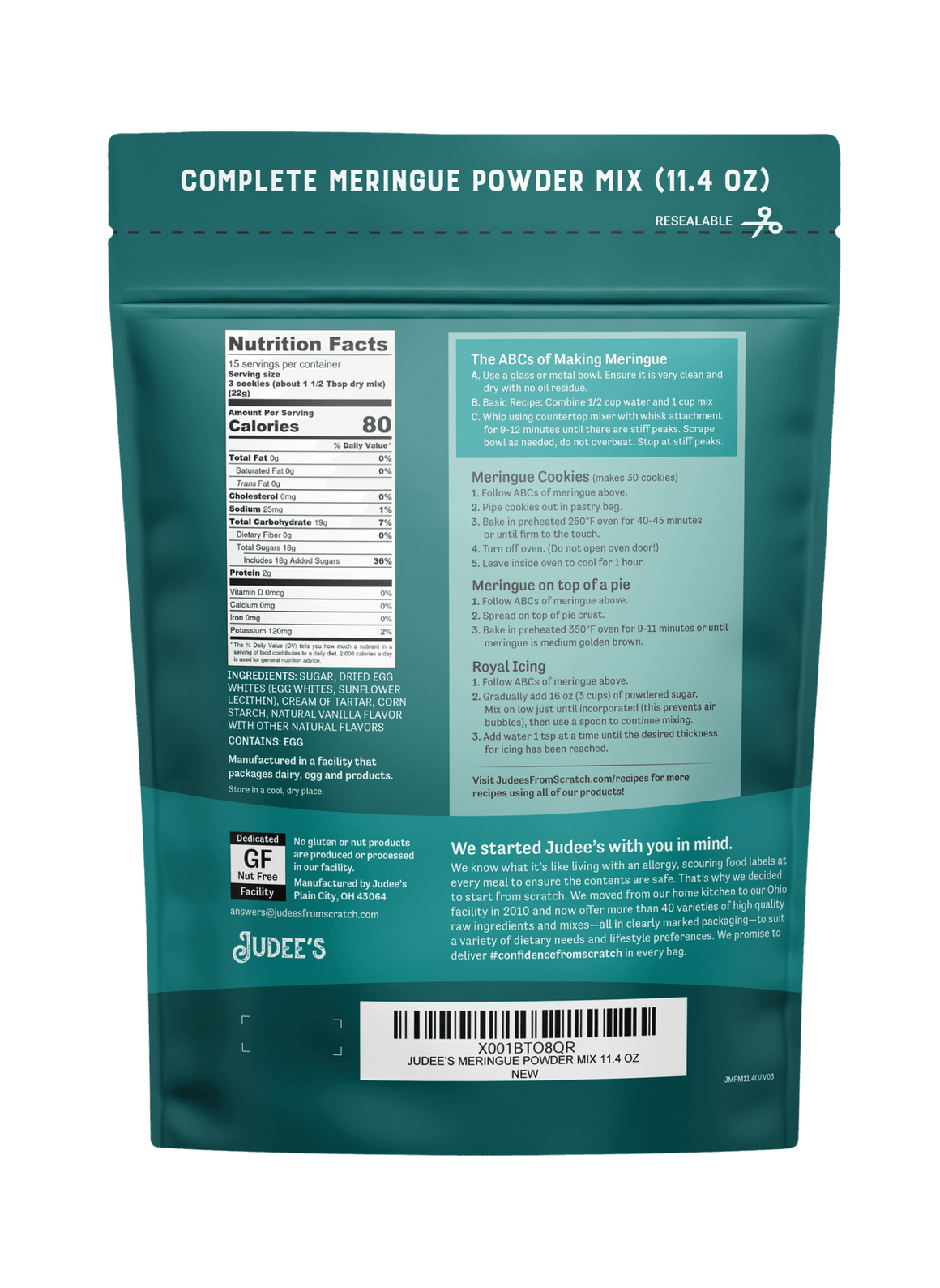 Meringue Powder Mix – Judee's Gluten Free